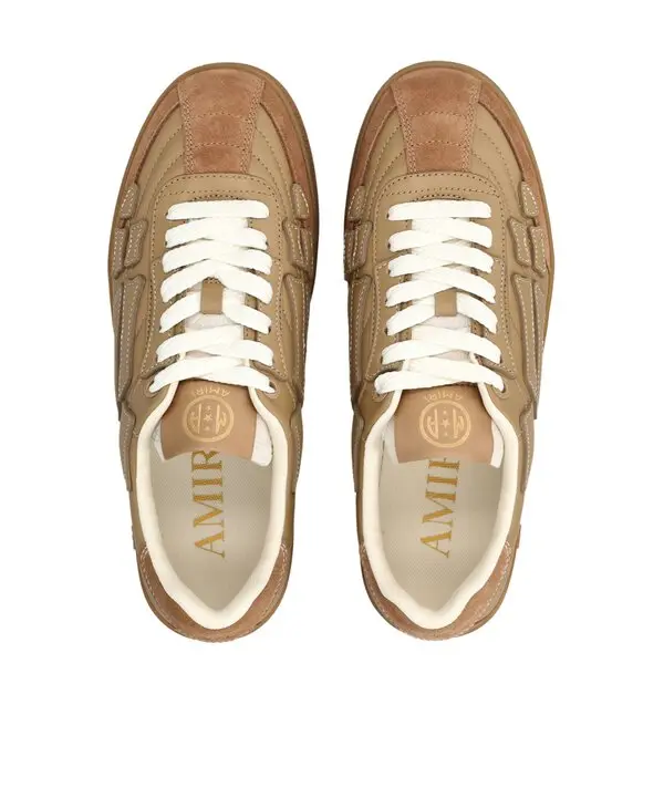 Amiri Bone Appliqué Lace-up Sneakers