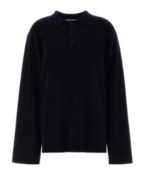 Extreme Cashmere Alligator Knitted Polo Top