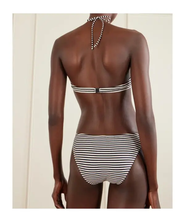 NILI LOTAN Striped Triangle Bikini Top