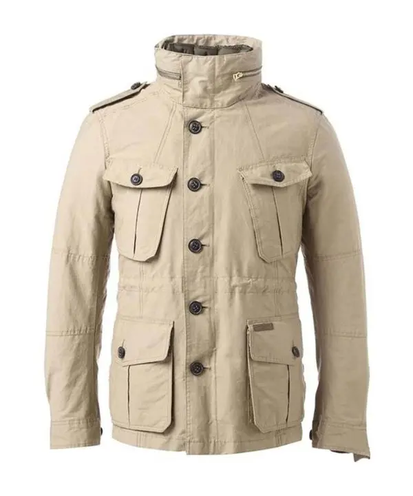 Burberry High Collar Casual Jacket