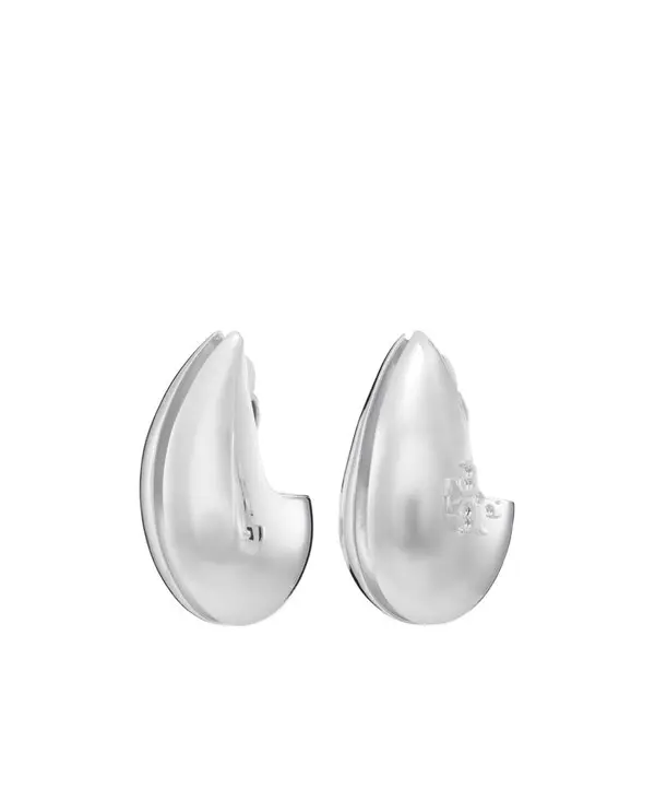 Tory Burch Wave Clip-on Earrings - Light-silver