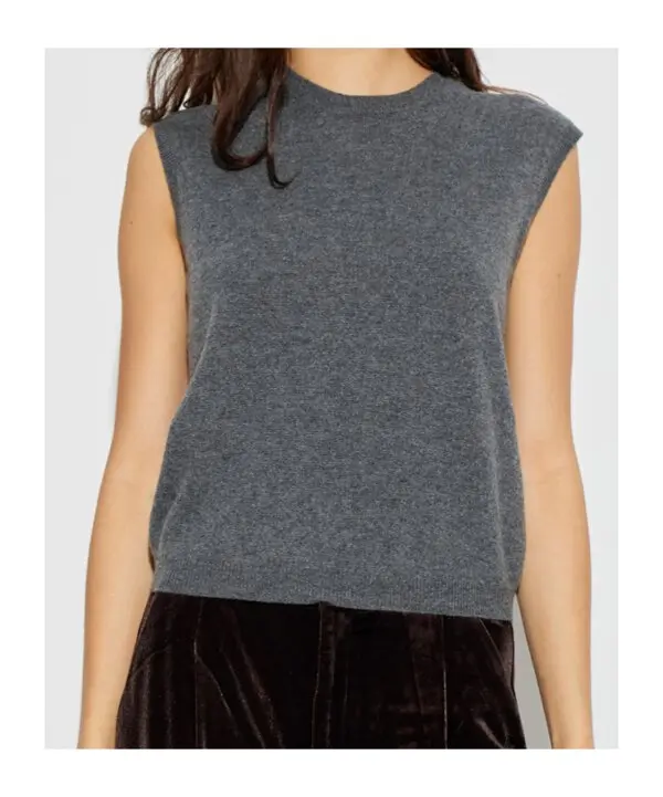 FERRAGAMO Crew Neck Knitted Vest - Black