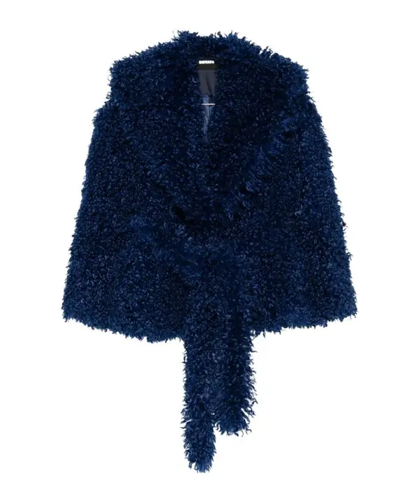 ROTATE BY BIRGER CHRISTENSEN Faux Fur Belted Jacket - Black