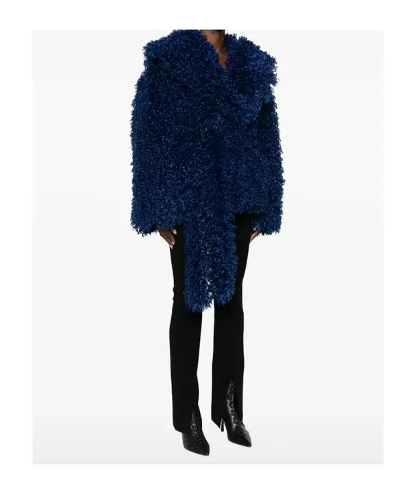 ROTATE BY BIRGER CHRISTENSEN Faux Fur Belted Jacket - Black