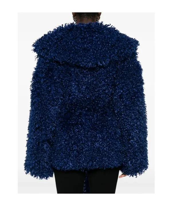 ROTATE BY BIRGER CHRISTENSEN Faux Fur Belted Jacket - Black