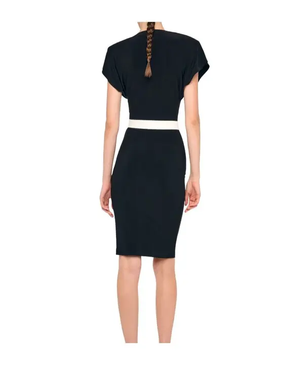 Norma Kamali Cap Sleeve Shoulder Pad Dress