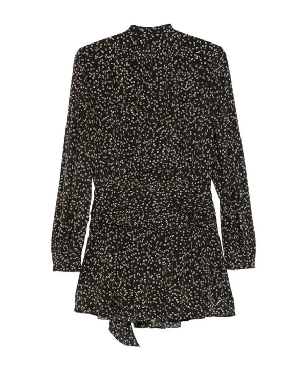 Isabel Marant Étoile Floral Print Belted Ruched Dress