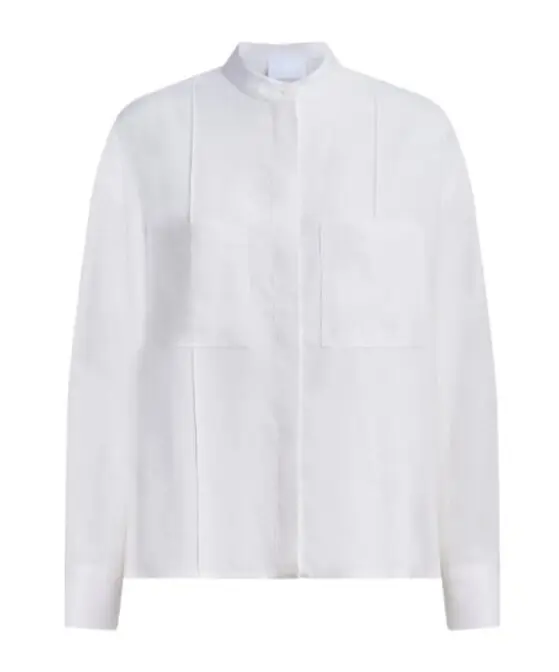 DONDUP Band-collar Pocket Shirt - White