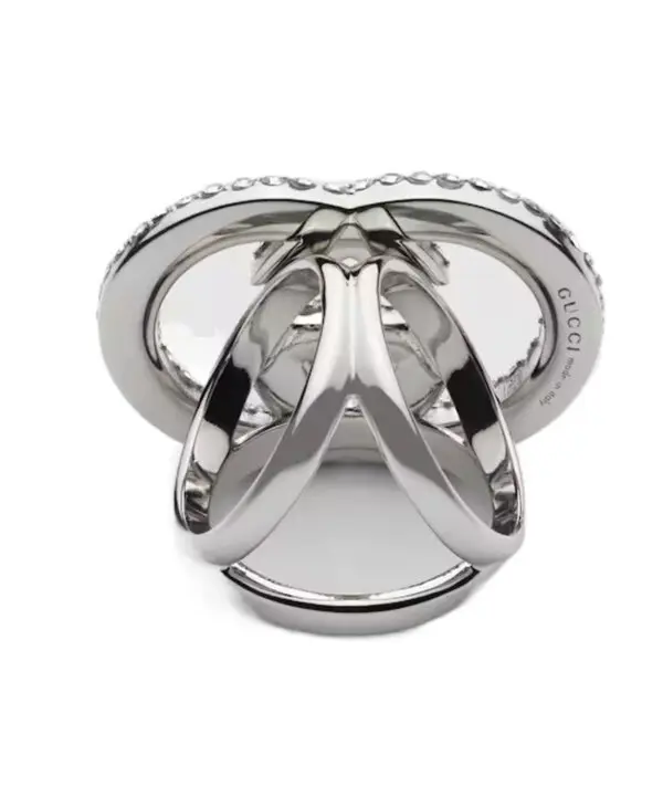 Gucci Crystal Interlocking G Carré Ring