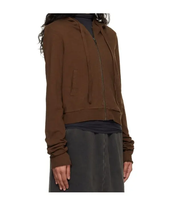 ENTIRE STUDIOS Drawstring Hooded Sweatshirt - Brunette