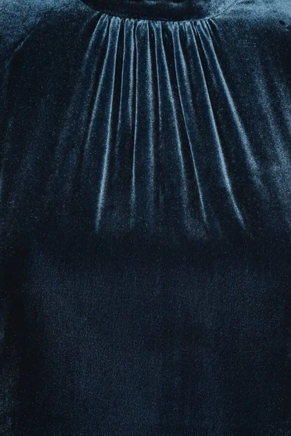 ROTATE BY BIRGER CHRISTENSEN Velvet Long-sleeved High Neck Dress