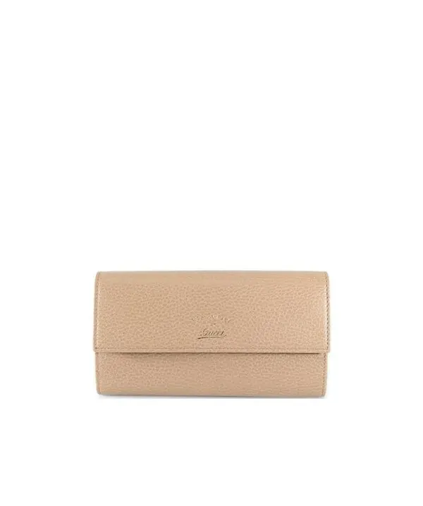 Gucci Logo Wallet - Nude