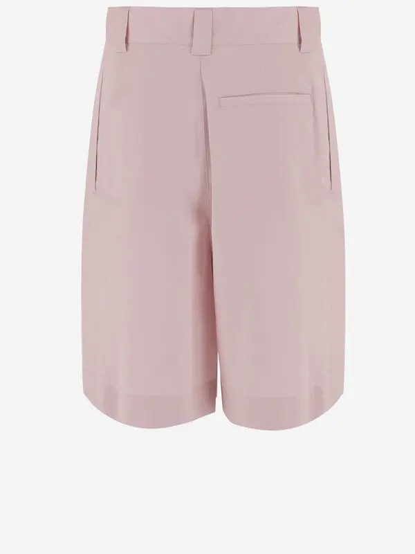 DARKPARK Belted Bermuda Shorts With Decorative Scarf Detail