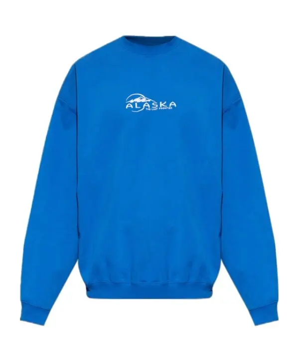 Vetements Slogan-embroidered Sweatshirt - Blue