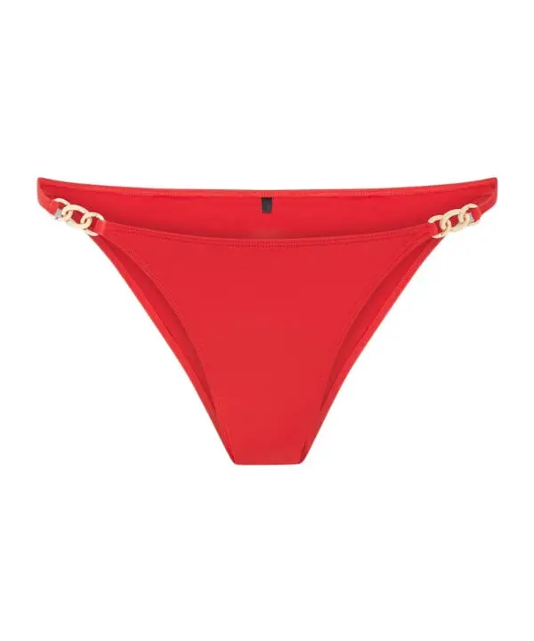 NILI LOTAN Embellished Bikini Briefs - Red