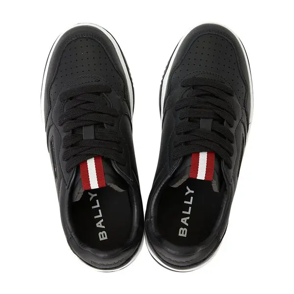 Bally Round-toe Lace-up Low-top Casual Sneakers - Black