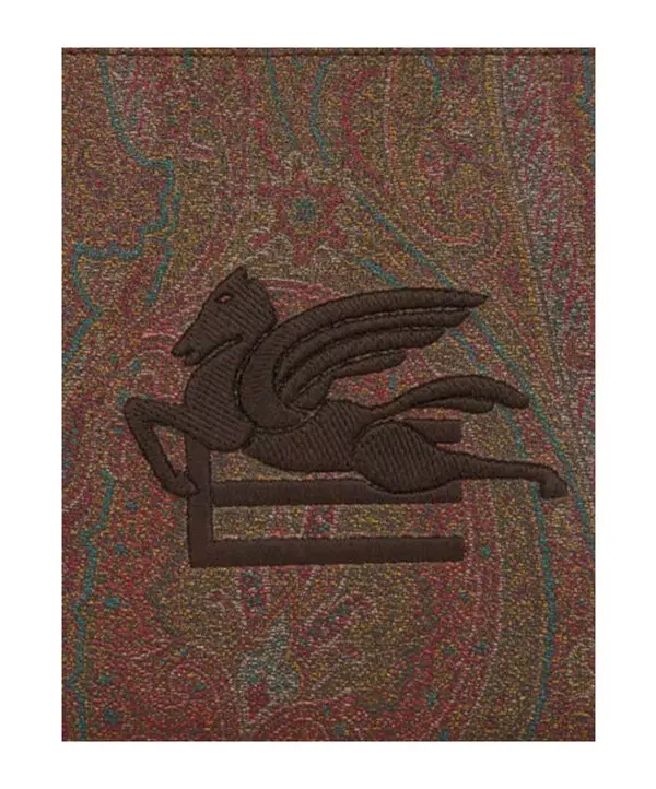 Etro Arnica Pouch With Pegaso Detail - Brown