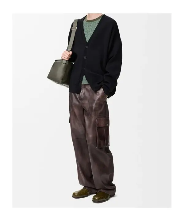 Loewe V-neck Knitted Cardigan - Black