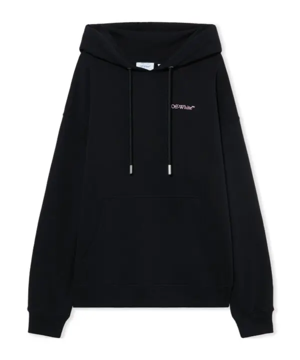 Off-White Spray Arrow Logo Hoodie - Black-chalk Pink