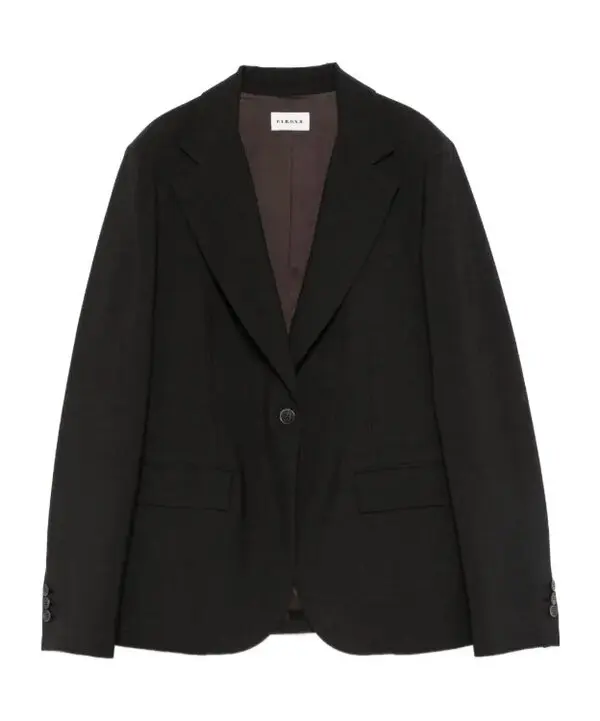 P.a.r.o.s.h Single-breasted Blazer With Buckle Cuffs - Black