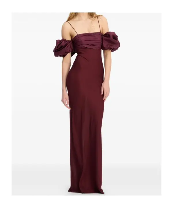 ROTATE BY BIRGER CHRISTENSEN Puff-sleeve Off-the-shoulder Dress