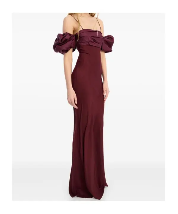ROTATE BY BIRGER CHRISTENSEN Puff-sleeve Off-the-shoulder Dress
