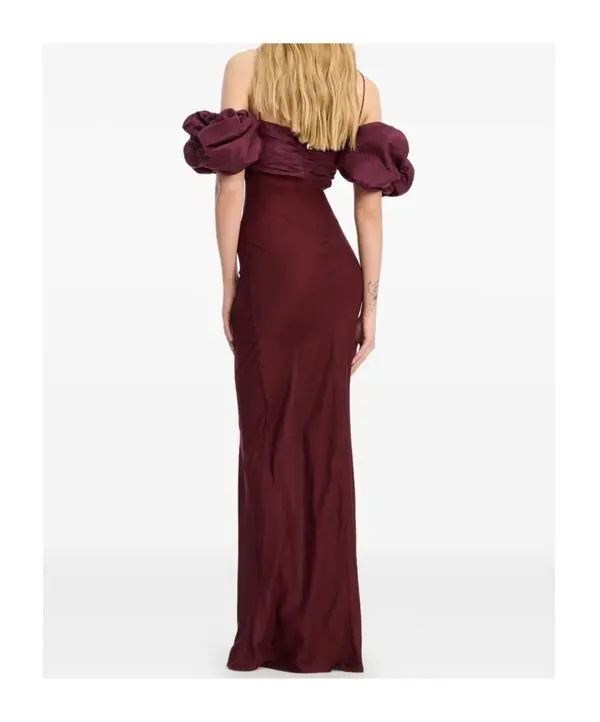 ROTATE BY BIRGER CHRISTENSEN Puff-sleeve Off-the-shoulder Dress