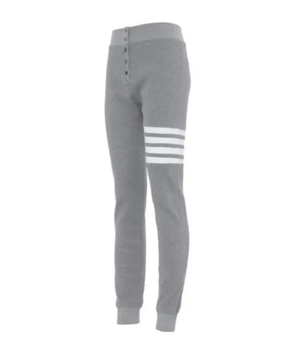Thom Browne Striped Detail Sweatpants - Medium Gray