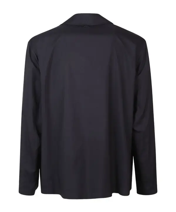 Herno Long-sleeved Jacket With Pointed Collar - Black