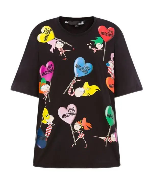 Moschino Printed T-shirt - Black