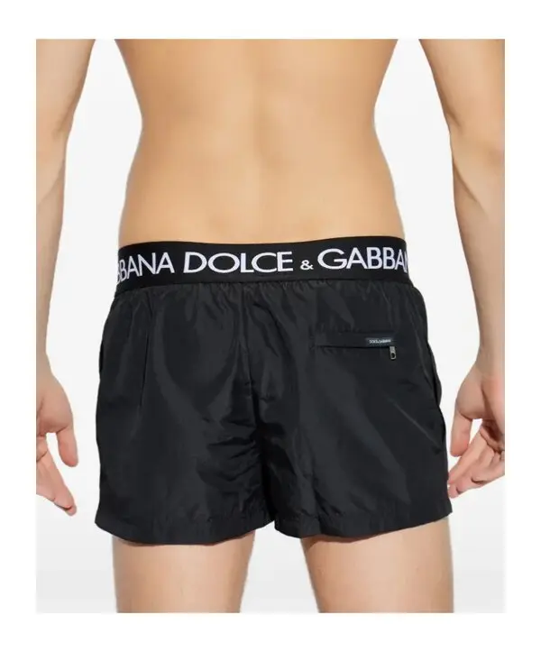 Dolce & Gabbana Logo Waistband Swim Shorts