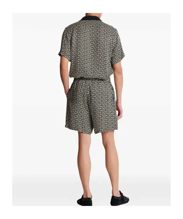 Balmain Monogram Pattern Shorts