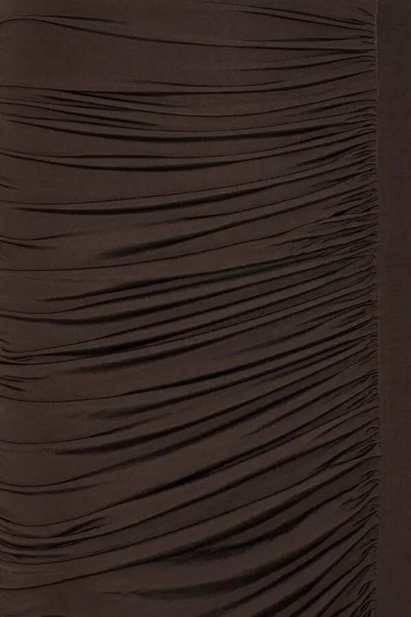 ROTATE BY BIRGER CHRISTENSEN Asymmetrical Sleeveless Maxi Dress With Pleated Detailing And Slit