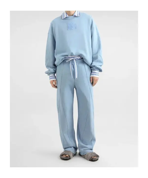 Dolce & Gabbana Dolce Gabbana Logo Patch Crewneck Sweatshirt - Blue