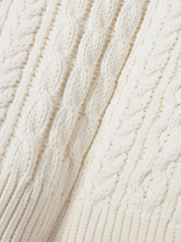 NILI LOTAN Rory Cable Knit Sweater - White