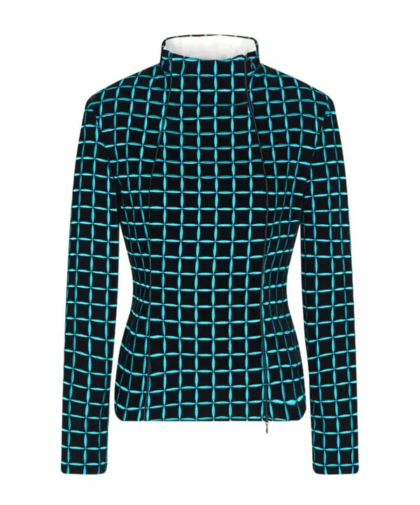 Emporio Armani Embroidered Checked Jacket