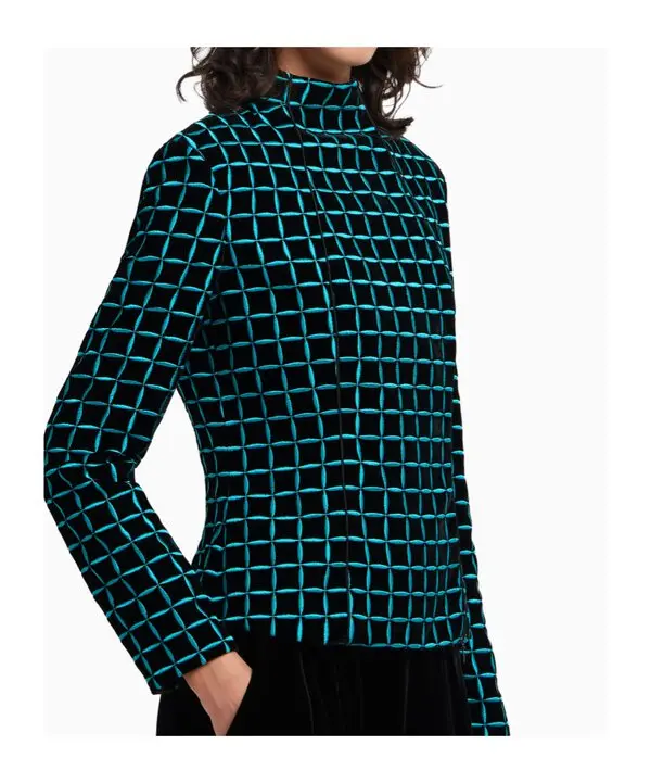 Emporio Armani Embroidered Checked Jacket