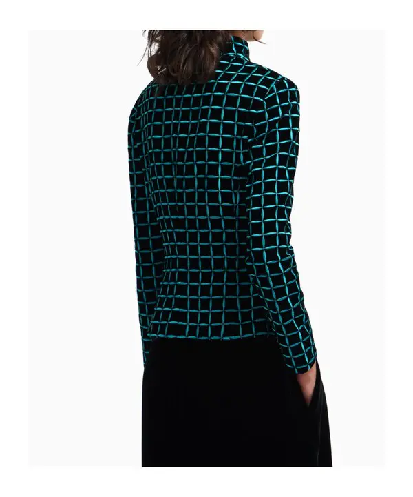 Emporio Armani Embroidered Checked Jacket