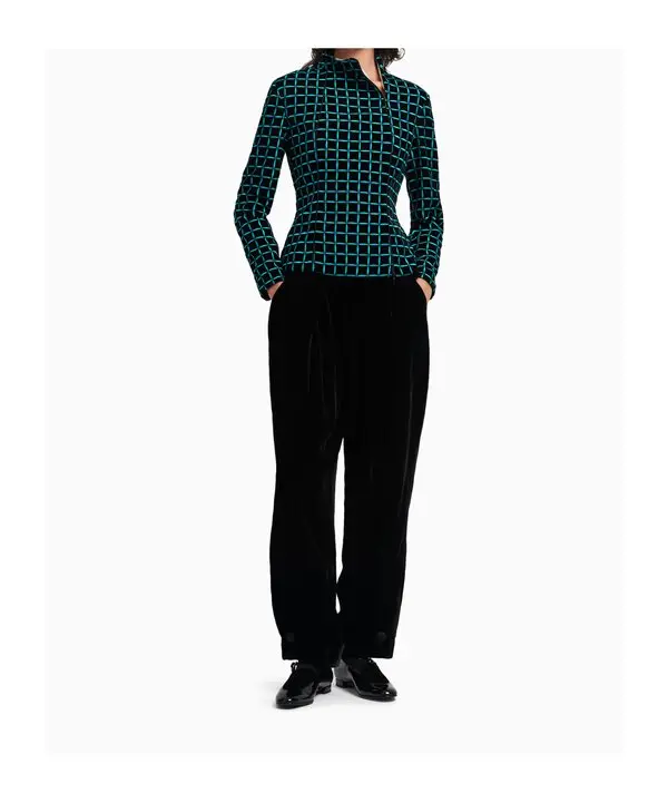 Emporio Armani Embroidered Checked Jacket