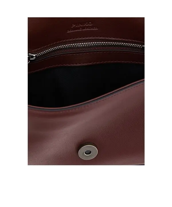 Pinko Love Birds Buckled Mini Shoulder Bag - Brown