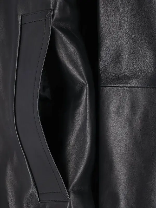Sportmax High-neck Zip-up Leather Jacket