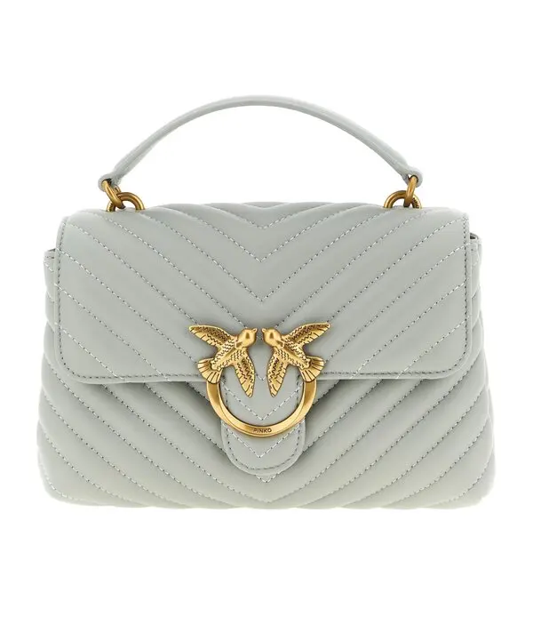 Pinko Lady Love Puff Chevron Mini Crossbody Bag - Gray