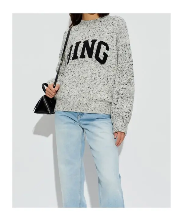 ANINE BING Sydney Sweater With Letter Pattern - Multicolor