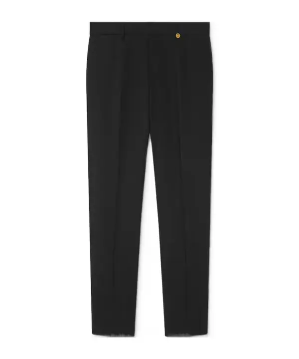 Versace Pleated Tailored Trousers With Medusa Hardware