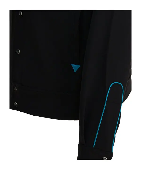 Needles Long Sleeve Buttoned Jacket With Embroidered Logo - Black
