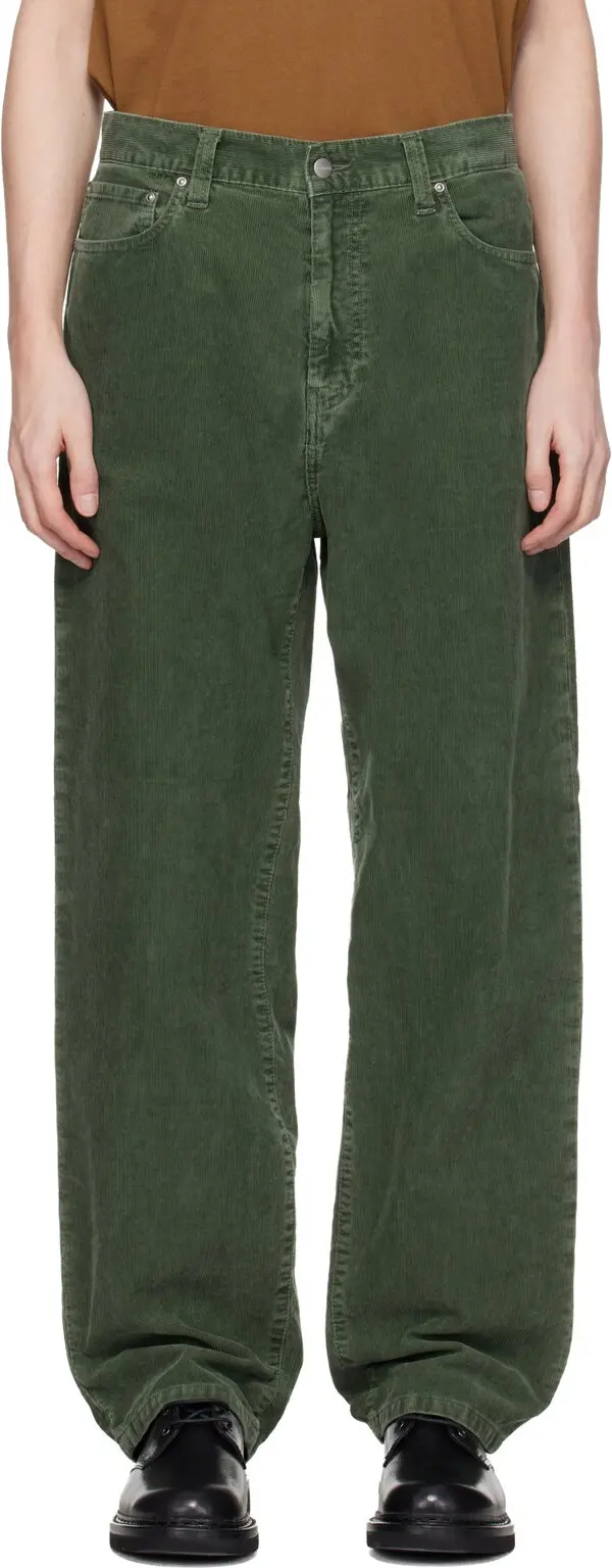 Carhartt Work In Progress Aaron Corduroy Tapered Fit Trousers - Leaf