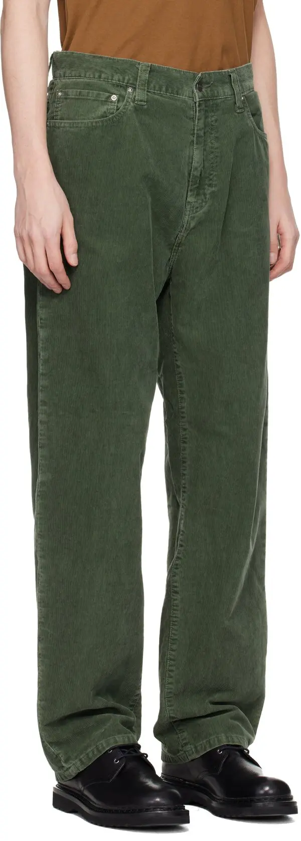 Carhartt Work In Progress Aaron Corduroy Tapered Fit Trousers - Leaf