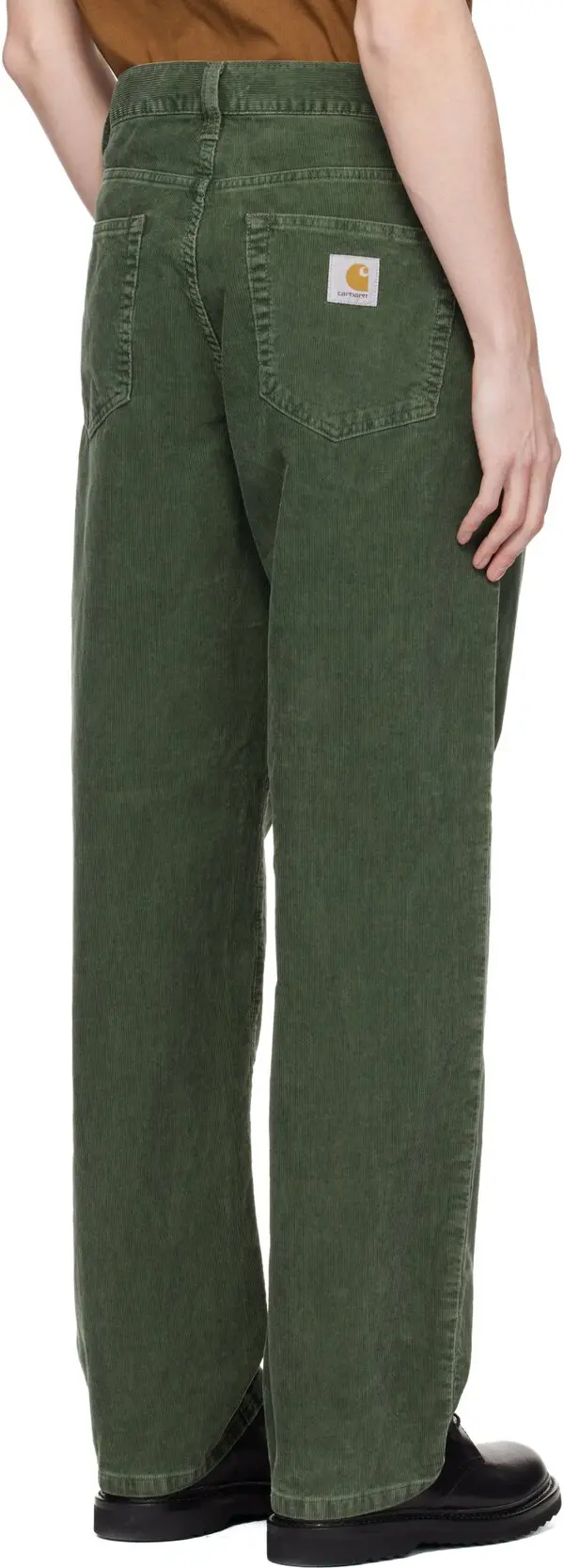 Carhartt Work In Progress Aaron Corduroy Tapered Fit Trousers - Leaf