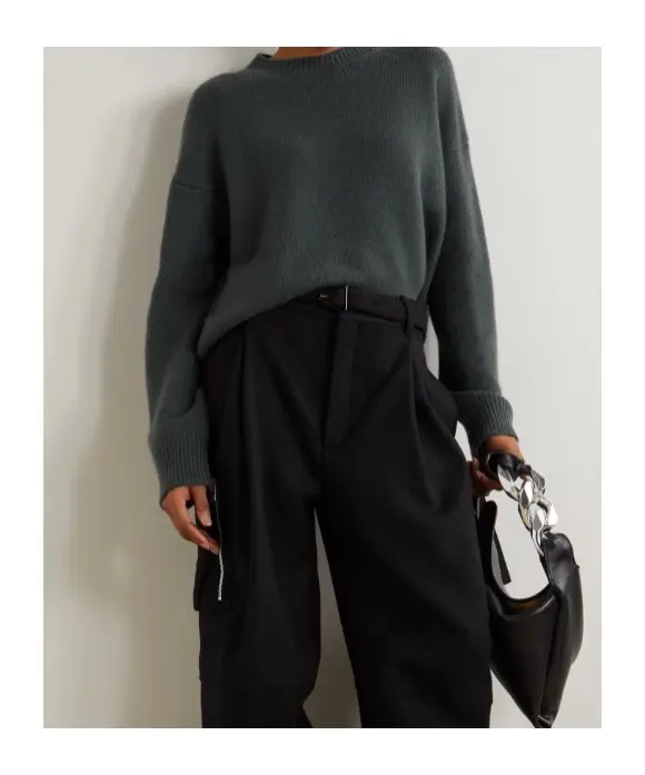 Arch4 Crew Neck Sweater With Ribbed Cuffs And Hem