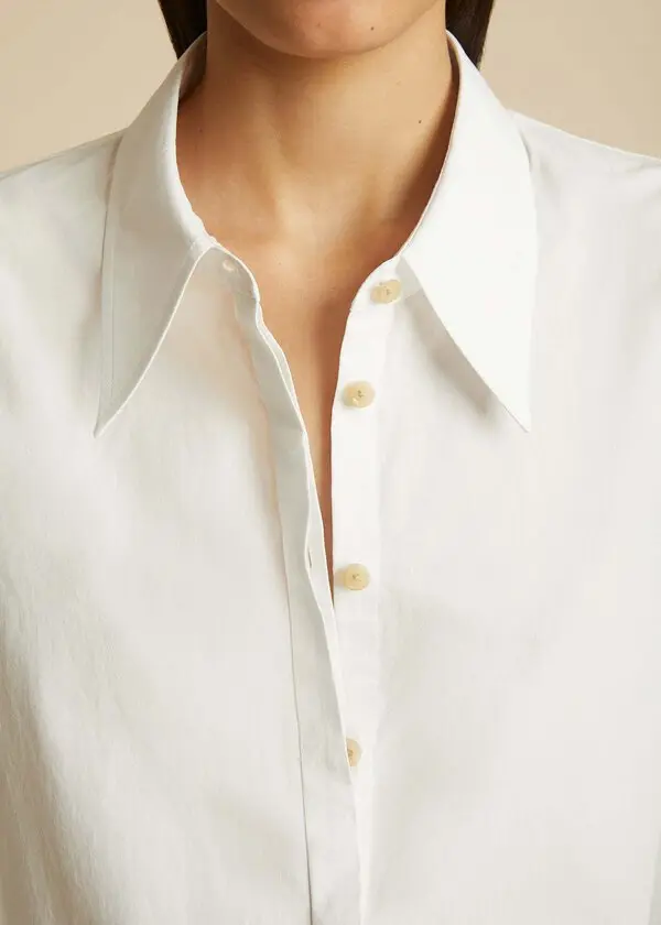 Khaite Minta Curved Hem Shirt
